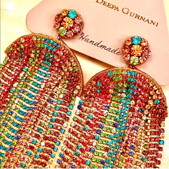 Deepa Gurnani | Jewelry | Nwt Deepa Gurnani Crystal Waterfall ...